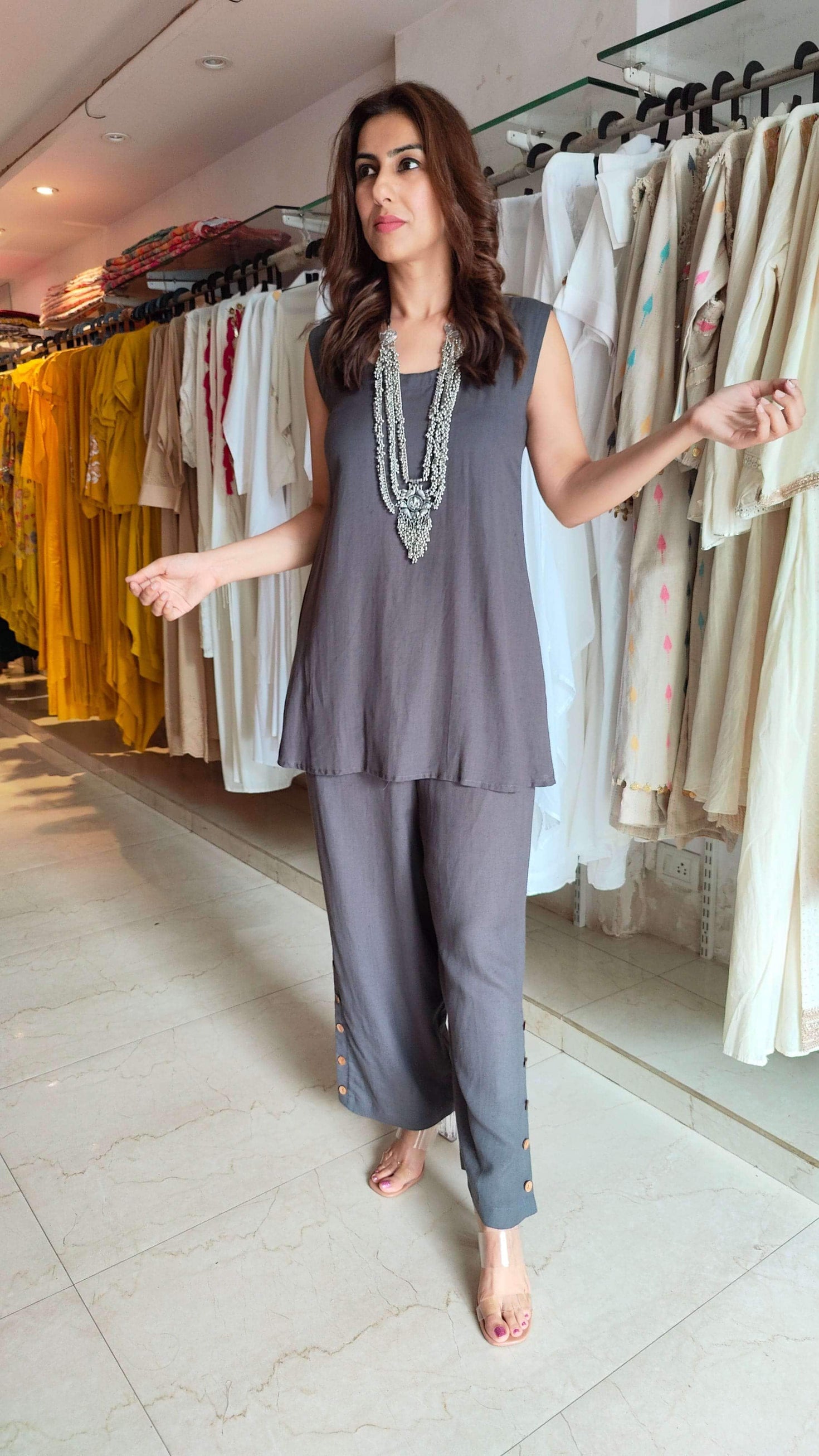 Grey Three Piece Shell Co ord Set – Label DC