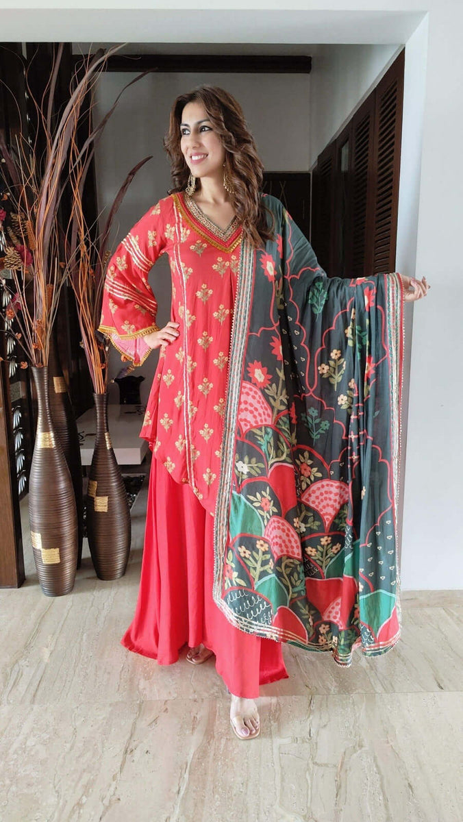 Royal Red Green Suit Set – Label DC